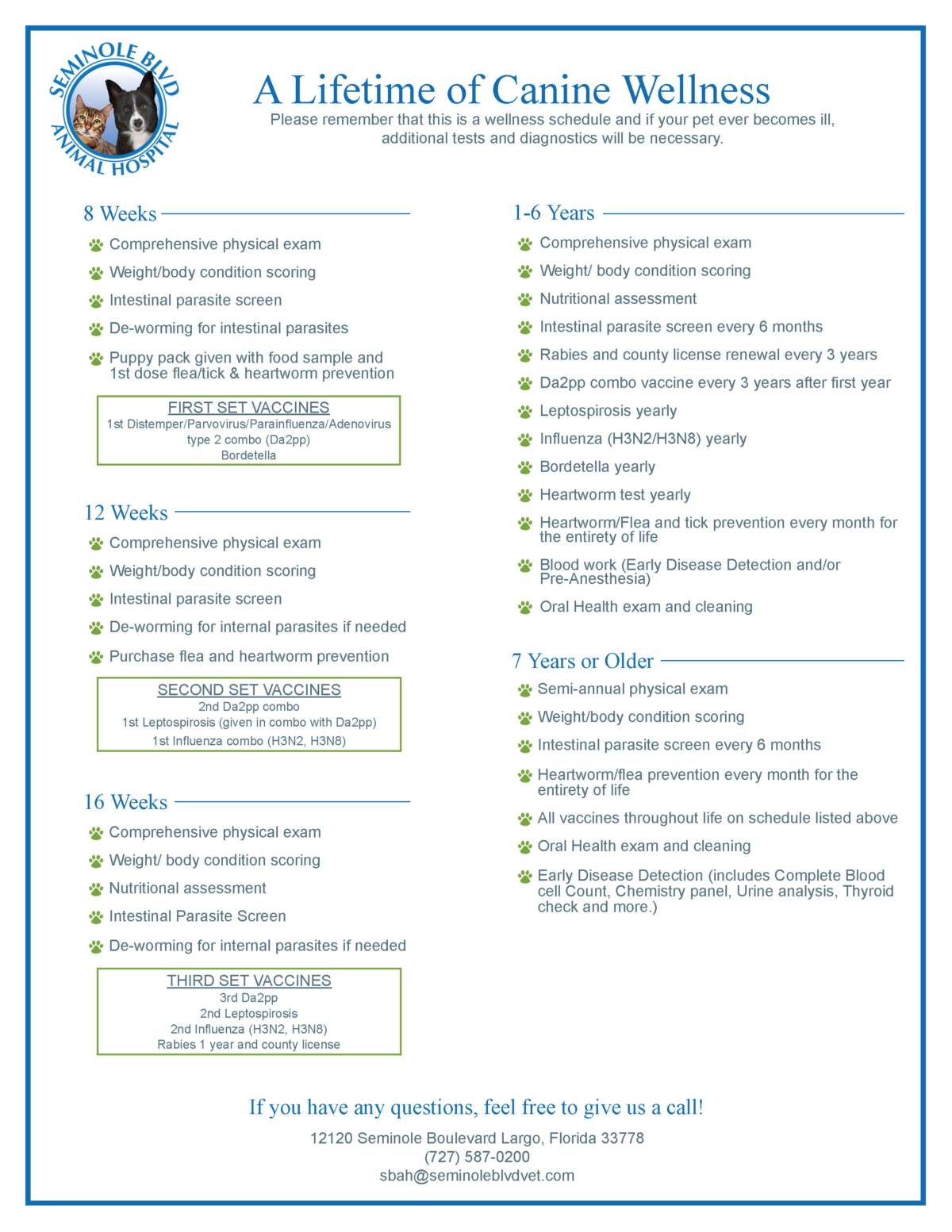 Client Handouts - Largo, FL - Seminole Boulevard Animal Hospital