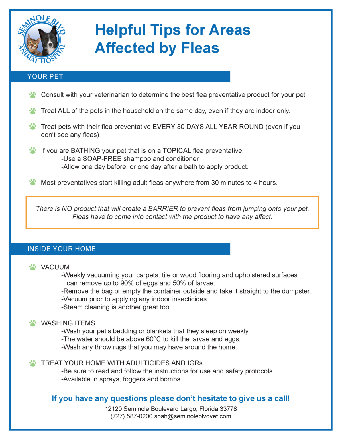 Client Handouts - Largo, FL - Seminole Boulevard Animal Hospital